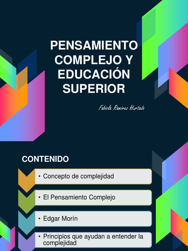 Pensamiento Complejo y Educacion Superior | PDF | Complejidad | Aprendizaje
