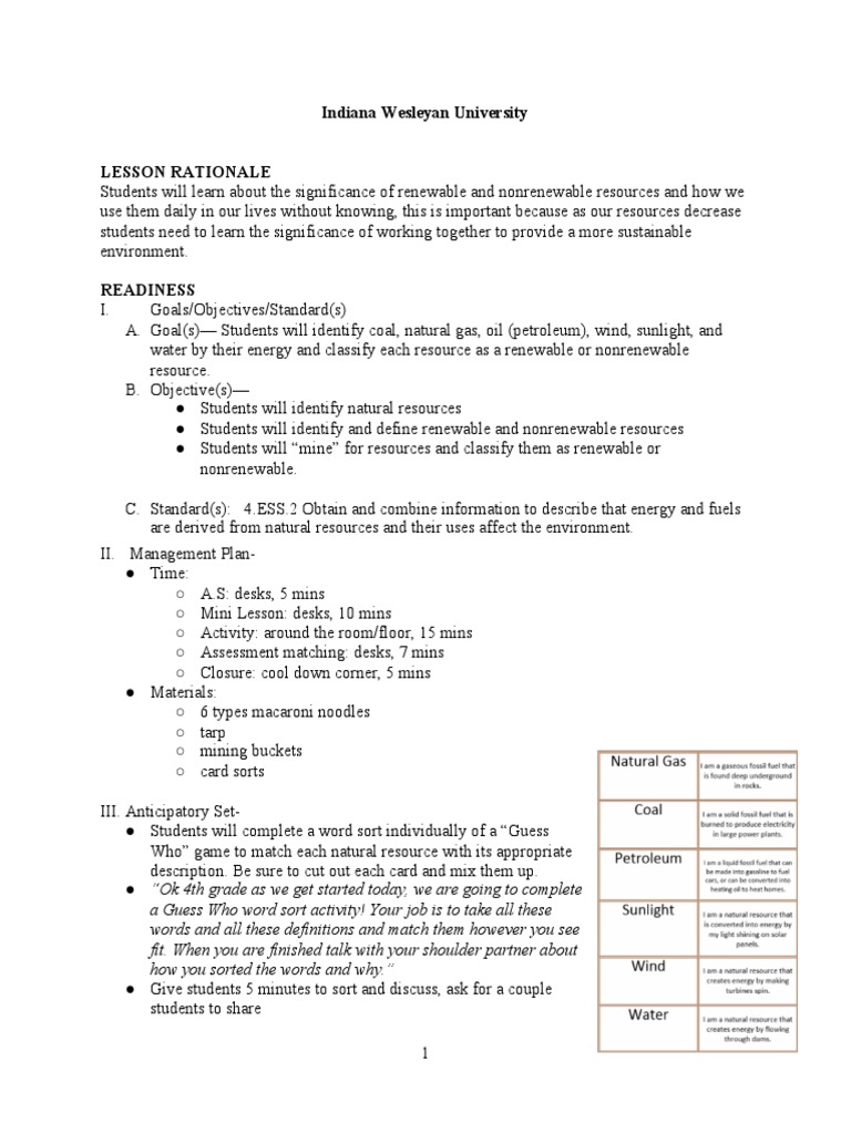 Science Lesson 2 | PDF | Resource | Petroleum