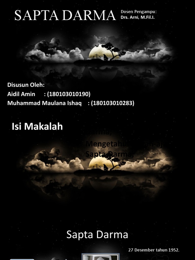 Sapta Darma | PDF | Filsafat | Agama & Spiritualitas