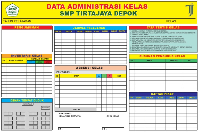 Data Administrasi Kelas | PDF