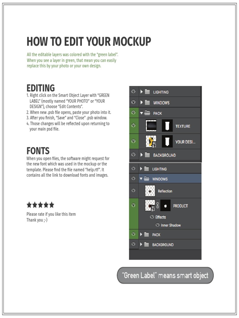 How To Edit Your Mockup | PDF