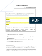 Modelo de Estrutura de Fichamento LIVRO e ARTIGO | PDF