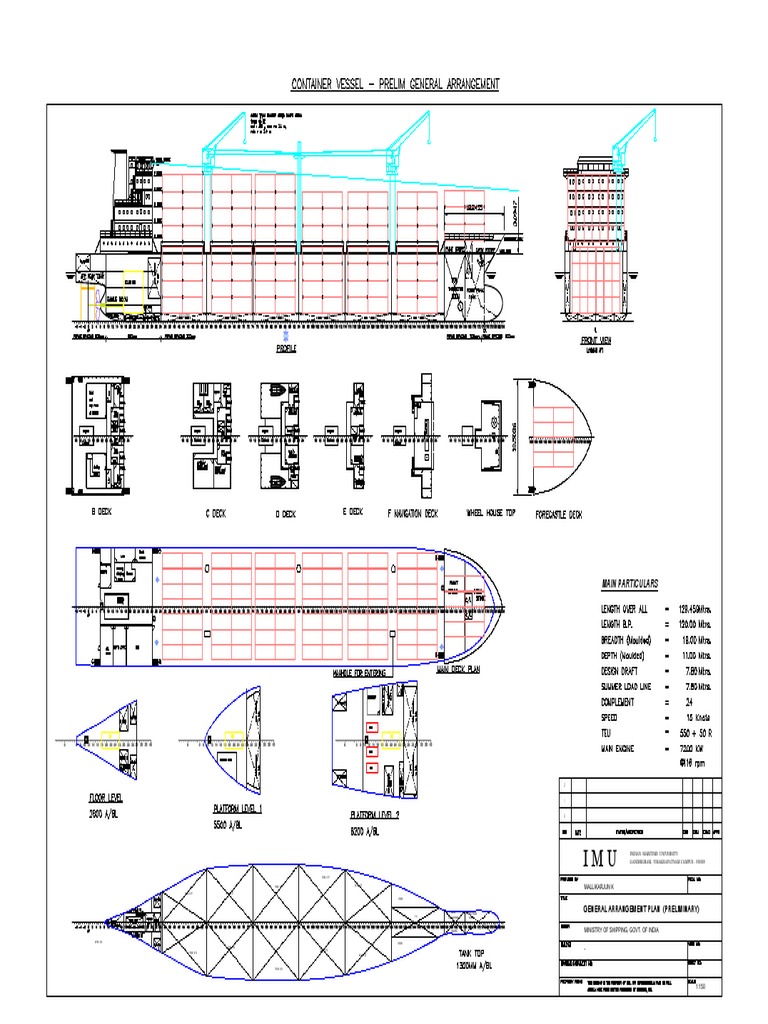 Main Particulars: General Arrangement Plan (Preliminary) | PDF ...