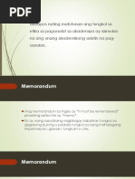Aralin 1 Pagsulat NG Memorandum | PDF