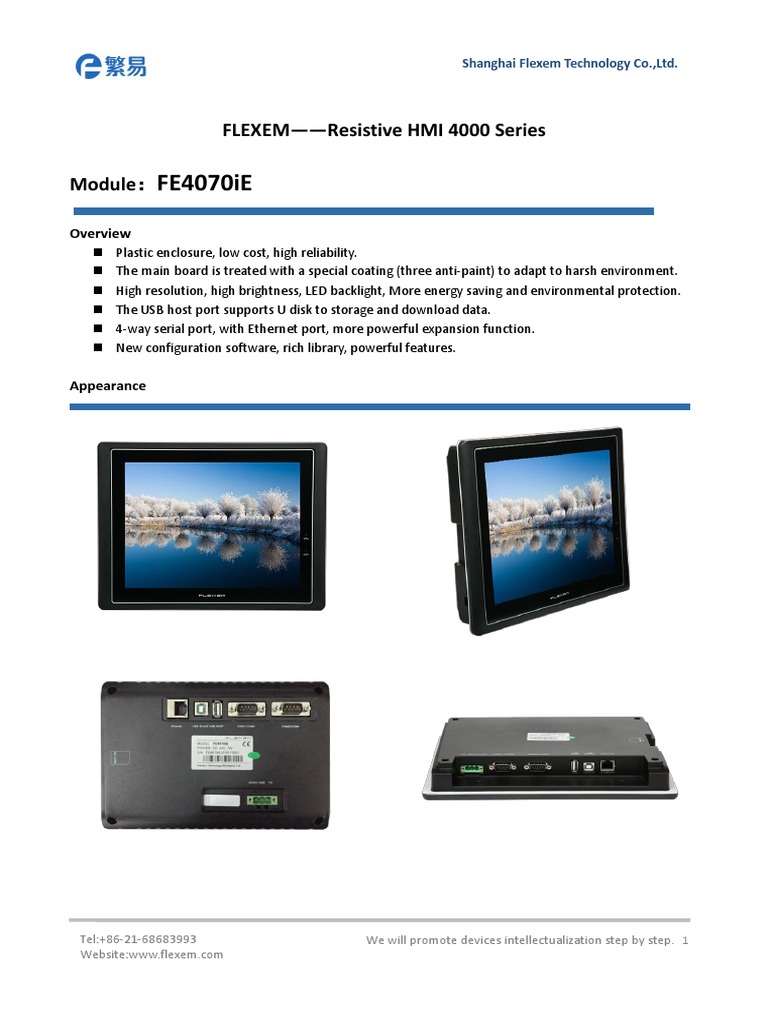 Flexem HMI Sistemas de Suplencia | PDF | Usb | Liquid Crystal Display