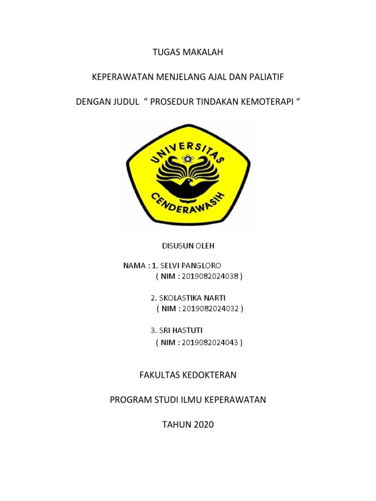 Prosedur Tindakan Kemoterapi | PDF