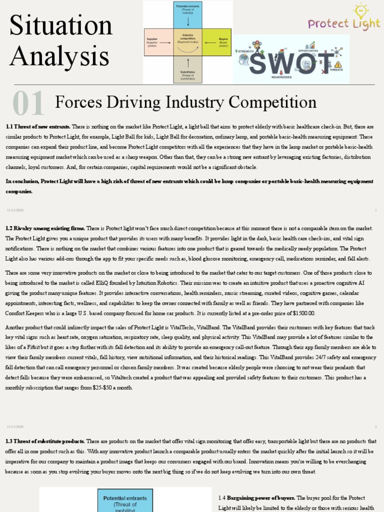 Situation Analysis: Forces Driving Industry Competition | PDF | Fitbit ...