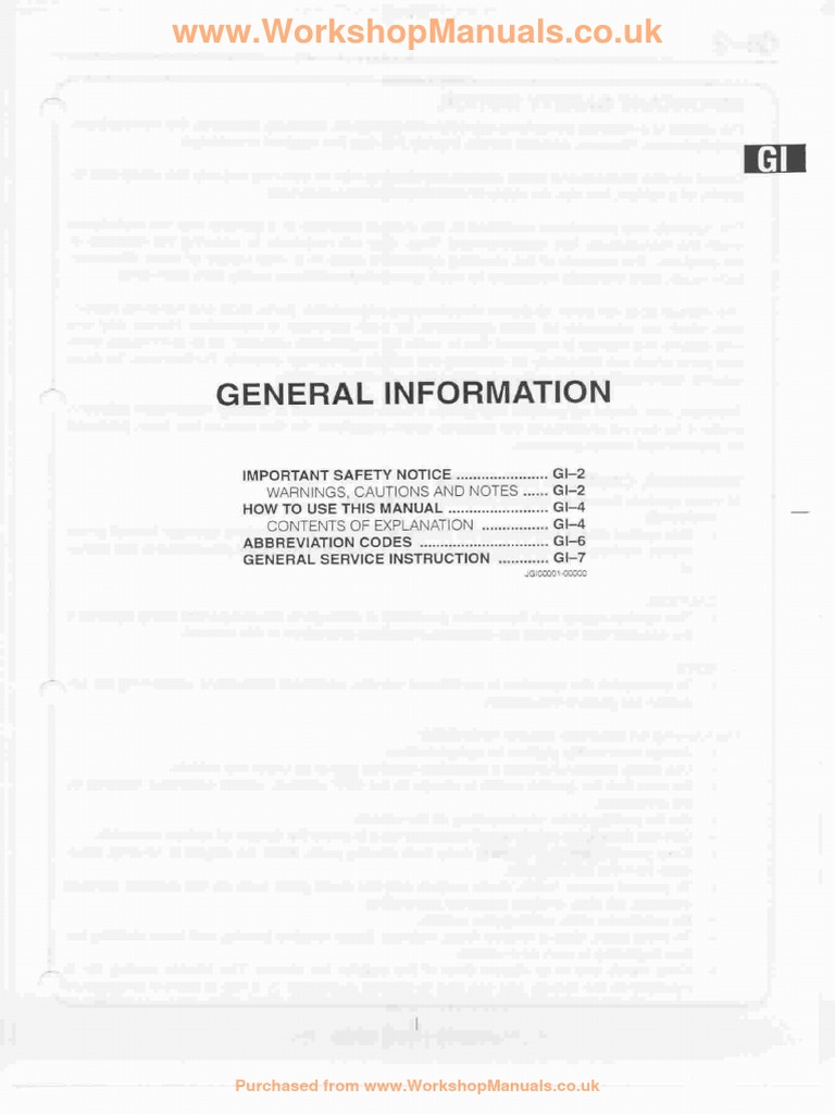 Daihatsu Terios 2000-2006 Automatic Transmission Type A4Q, A4R General ...