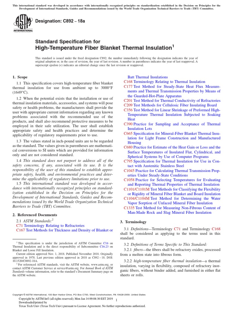 C890 Ceramic Fiber PDF | Download Free PDF | Building Insulation | Fibers