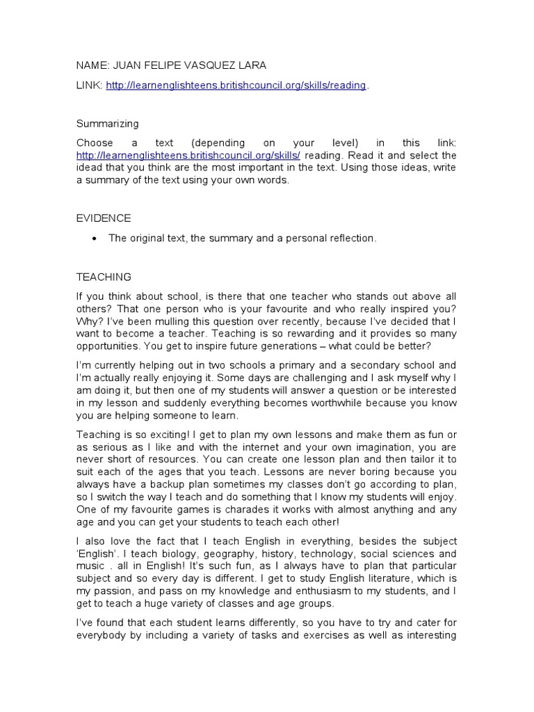 Summarizing | PDF | Lesson Plan | Teachers