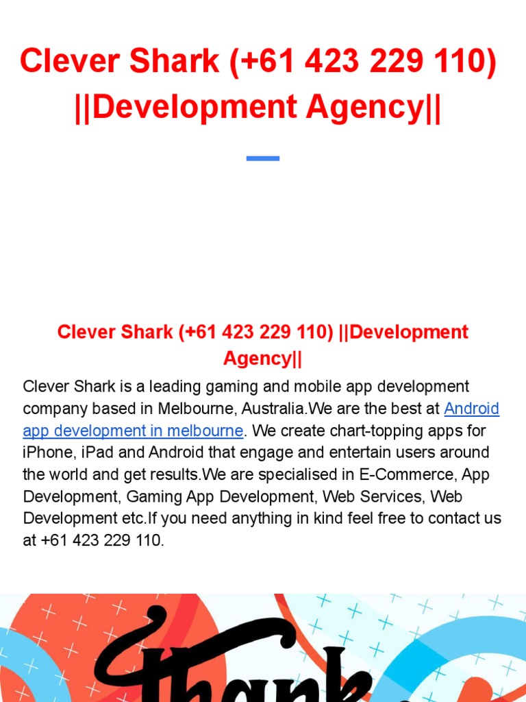 Clever Shark (+61 423 229 110) - Development Agency | PDF | Career ...