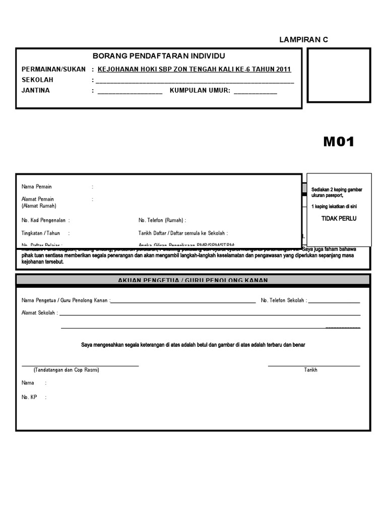 Borang M01 M02 | PDF
