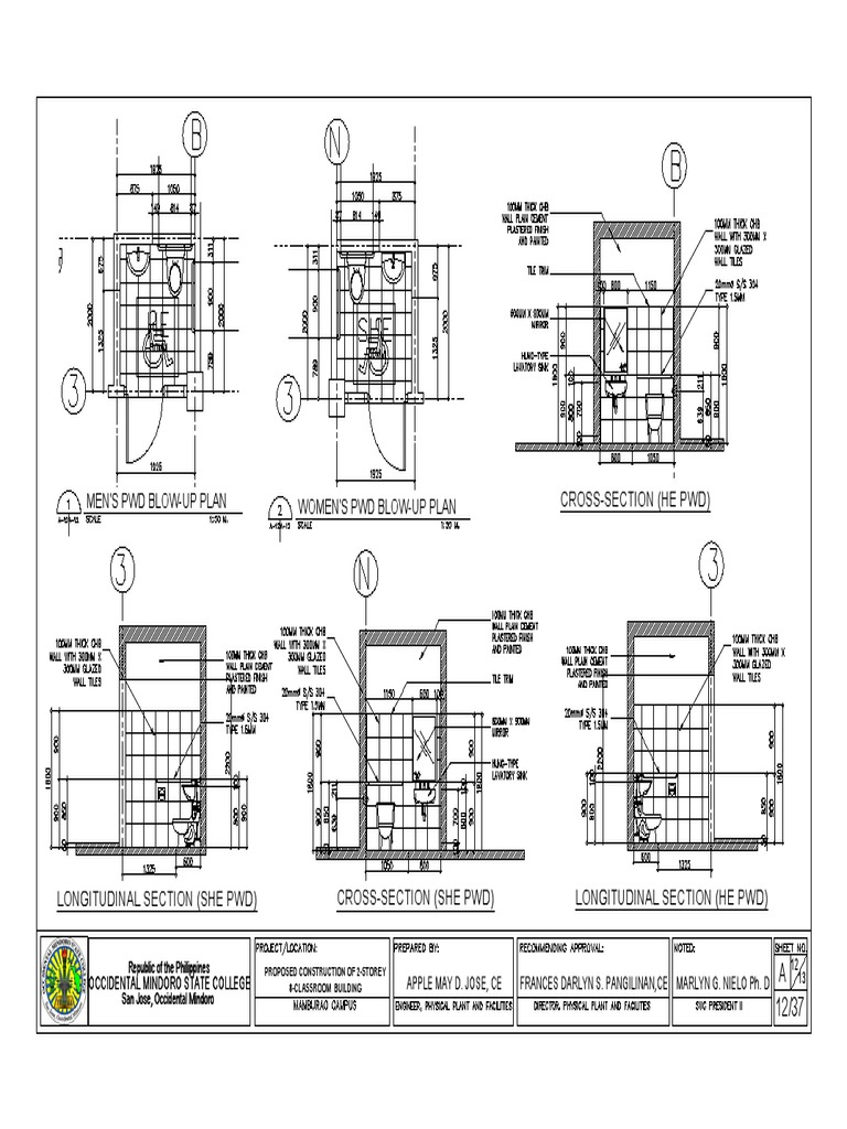 PWD Construction Plans for 8-Classroom Building | PDF