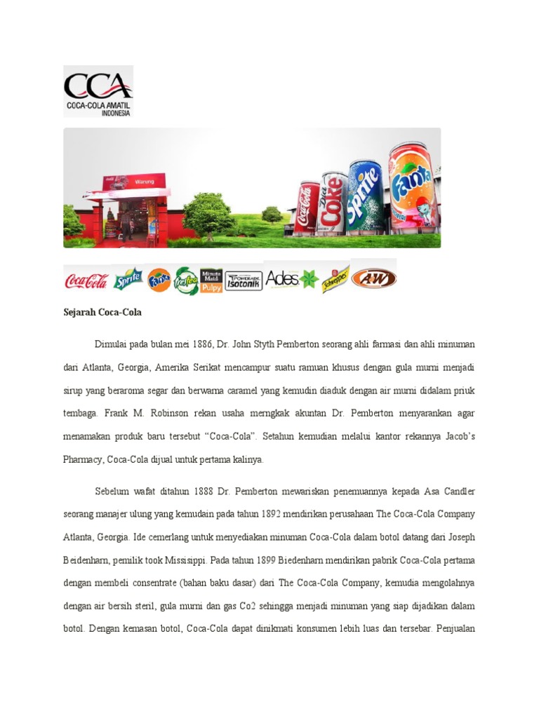 Sejarah Coca Cola Pdf