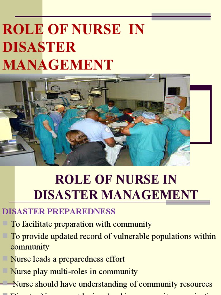 Role of A Nurse in Disaster | PDF | Emergency Management | Nursing