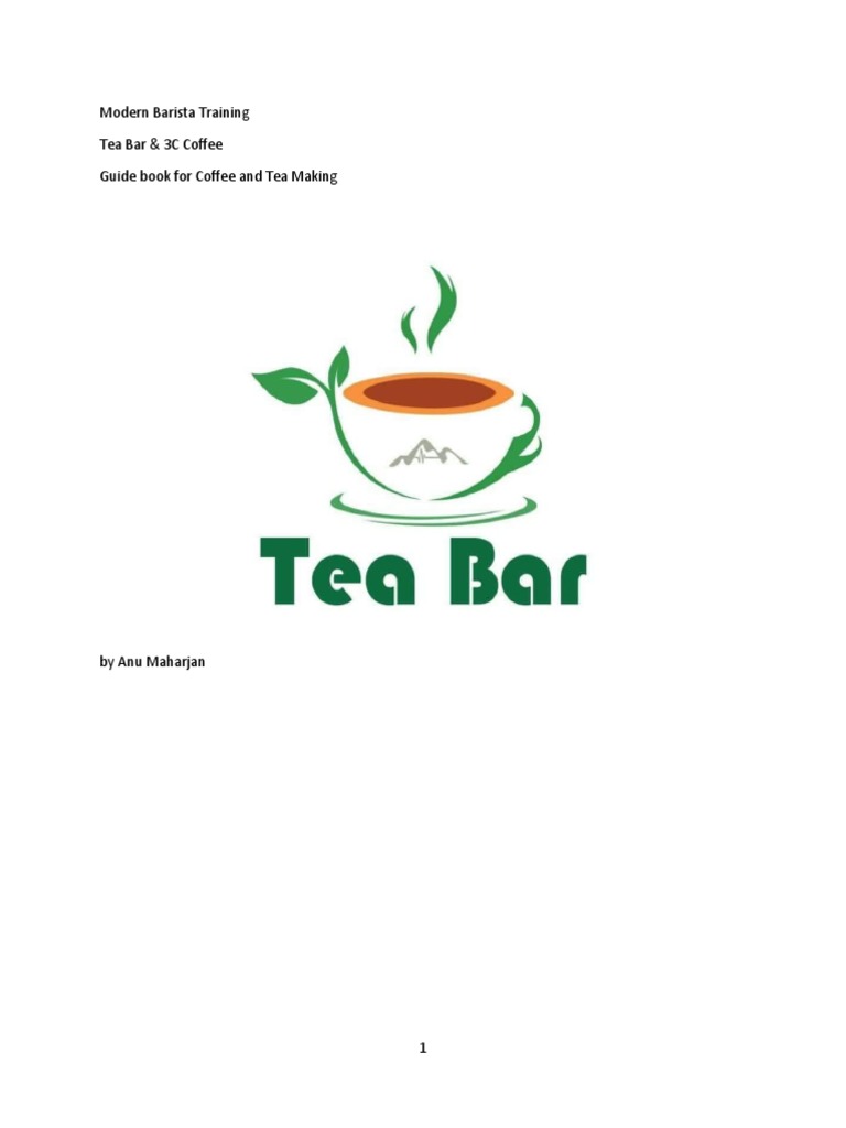 Modern Barista Training Tea Bar & 3C Coffee Guide Book For Coffee and ...