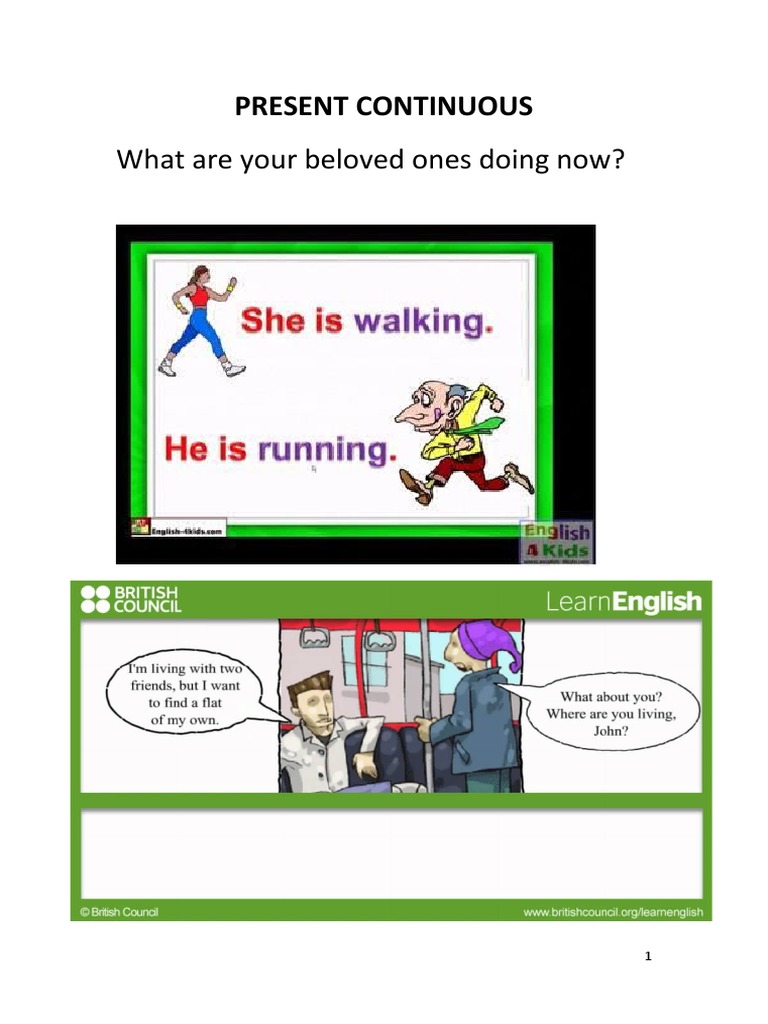 Present Continuous Presentation and Practice | PDF