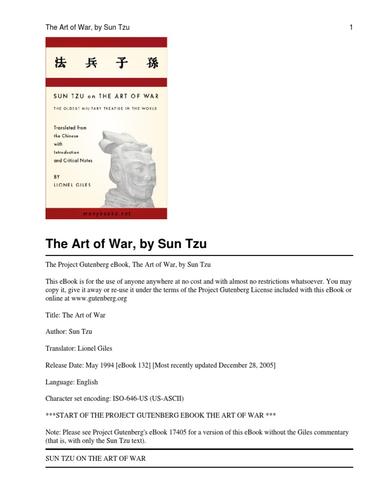 The Art of War PDF | PDF | The Art Of War | Sun Tzu