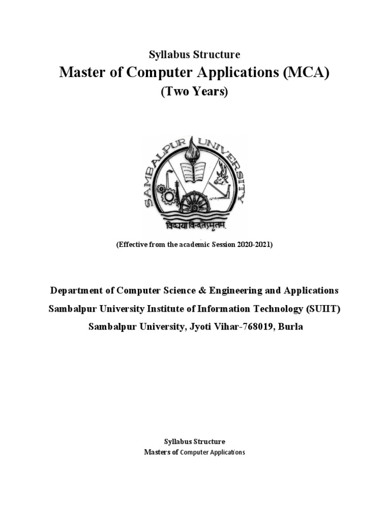 MCA Syllabus Overview | PDF | Computer Programming | Computing