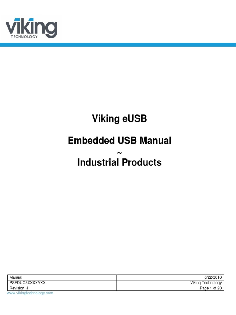 Viking eUSB Embedded USB Manual Industrial Products | PDF | Flash ...