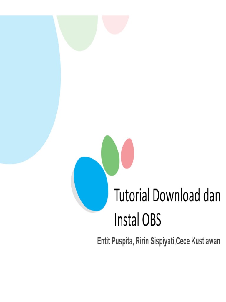 Tutorial Download Dan Instal OBS PDF | PDF
