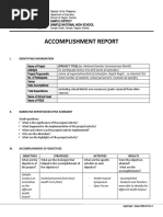 DepEd Accomplishment Report Template | PDF | Business