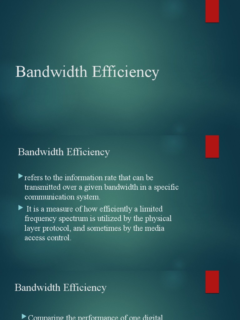 Bandwidth Efficiency | PDF