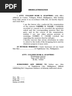 Form 2 - Sample Jurat | PDF | Affidavit | Notary Public