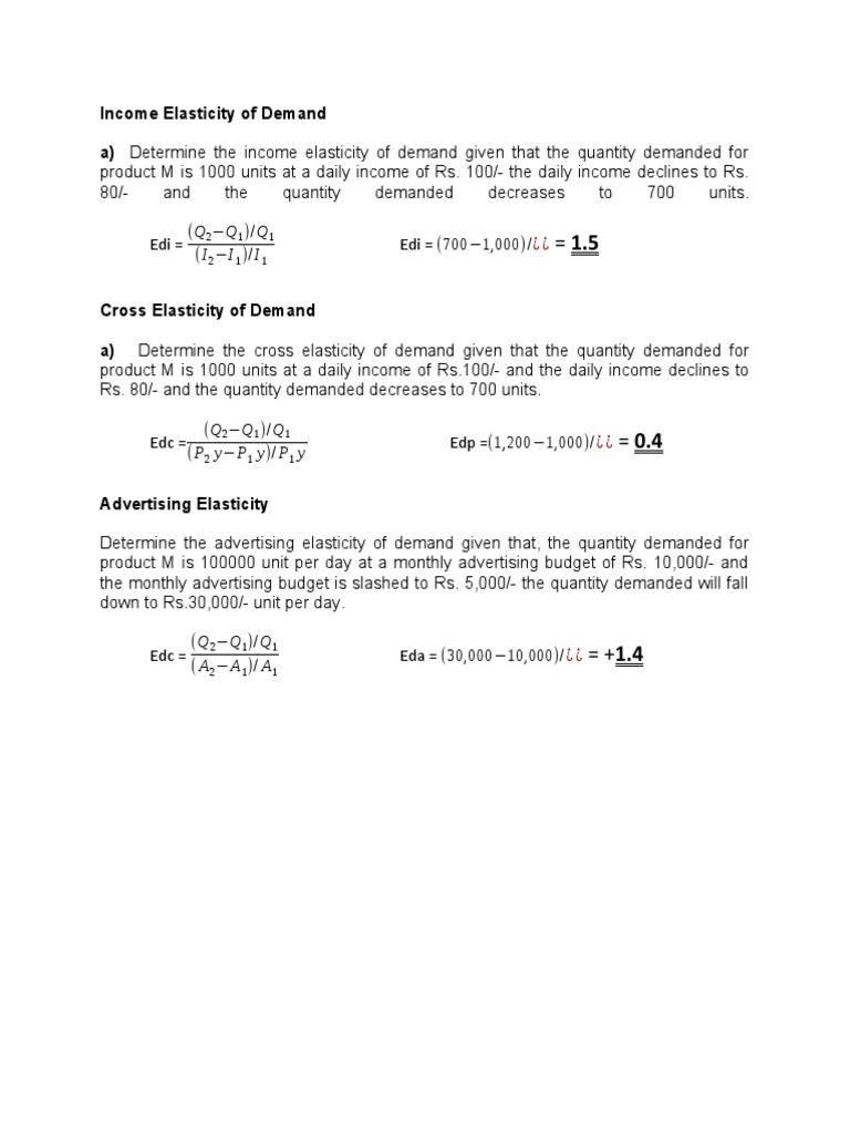 Income Elasticity of Demand | PDF