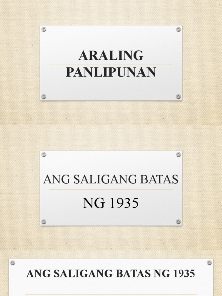 Ang Saligang Batas | PDF