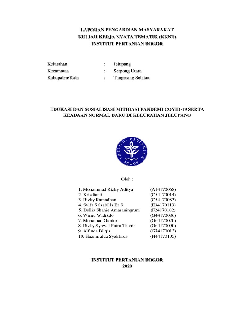 Draft Laporan KKN Tangsel08 2 PDF | PDF
