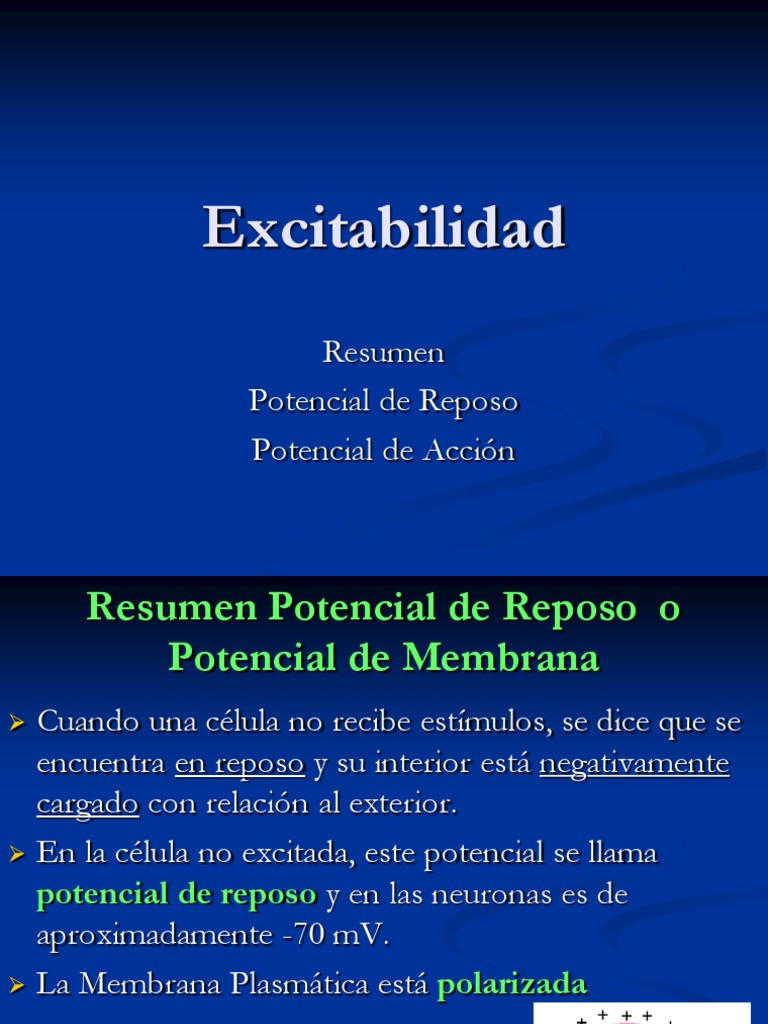 Excitabilidad II | PDF | Sinapsis | Potencial de acción
