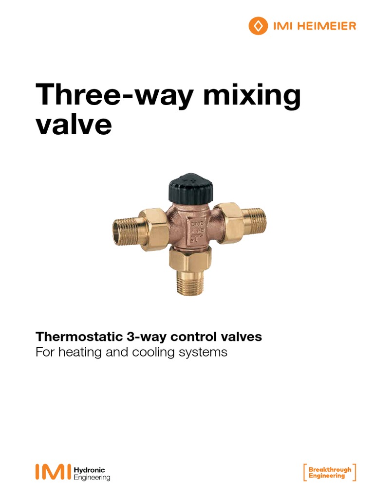 Three-Way Mixing Valve: Thermostatic 3-Way Control Valves | PDF | Valve ...