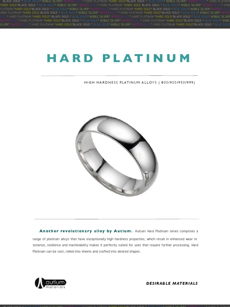 Hard Platinum Alloy Properties Overview | PDF | Platinum | Gold