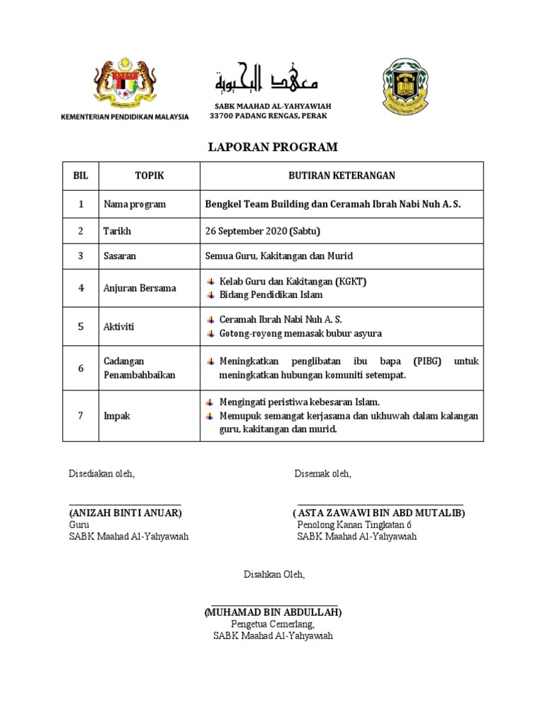 Laporan Program Team Building | PDF