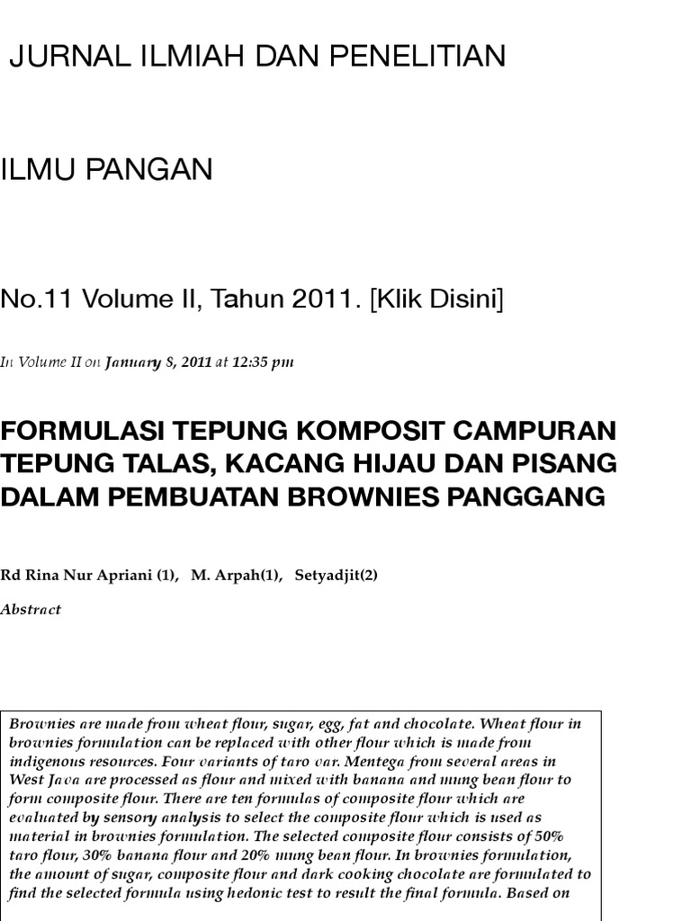 Formulasi Produk Pangan | PDF