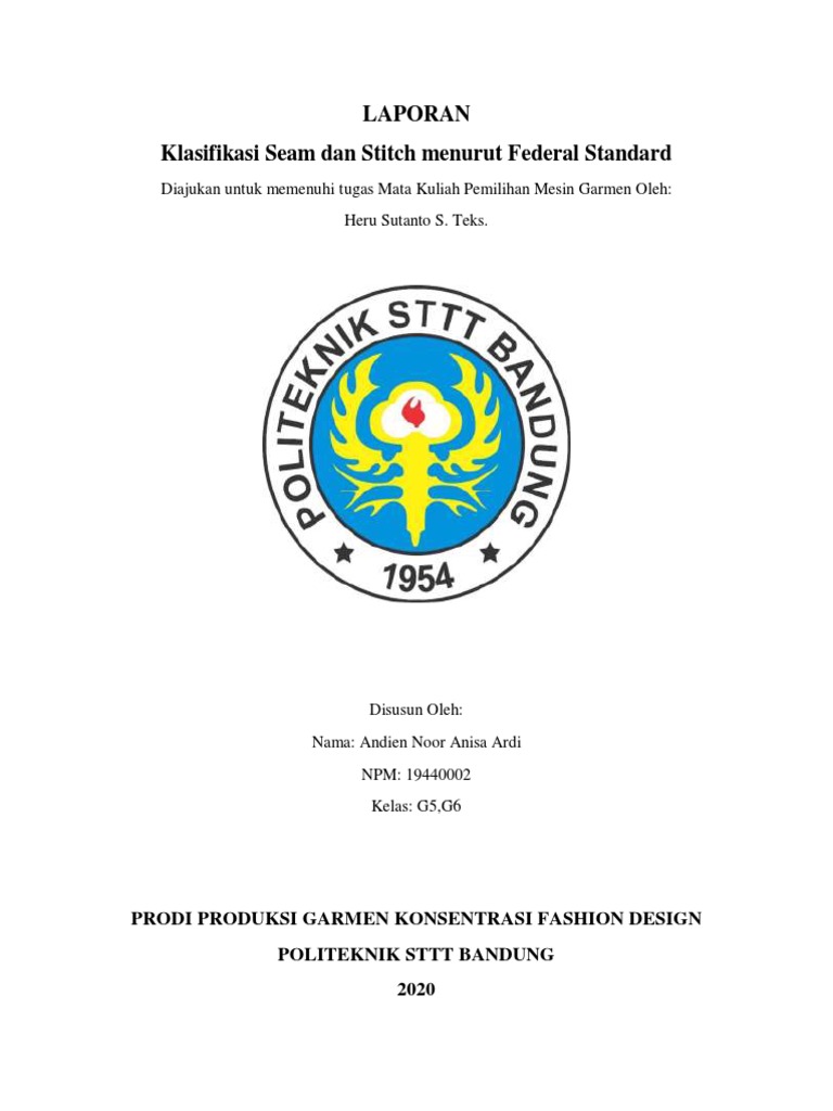 Klasifikasi Seam Dan Stitch Menurut Federal Standard | PDF