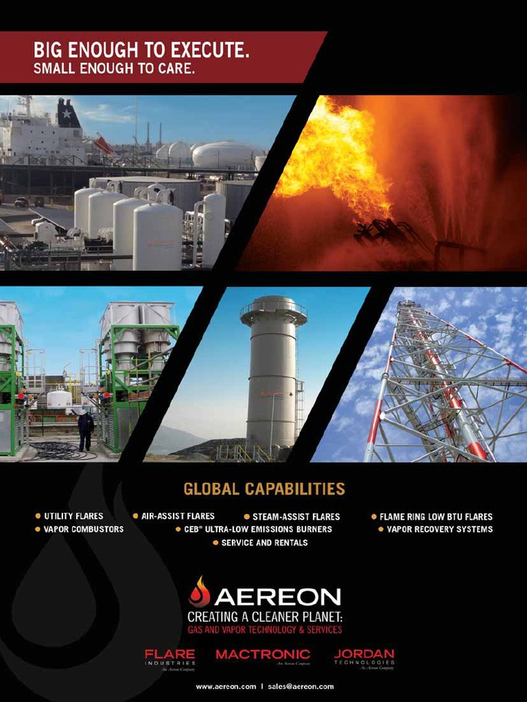 Flare Tip Supplier Cathalogue - AEREON PDF | PDF | Combustion | Chemistry