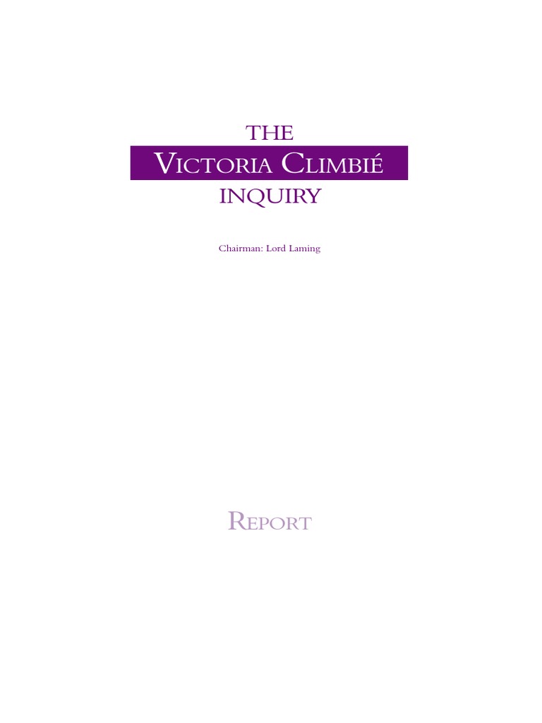 Laming Lord. 2003 The Victoria Climbie Inquiry Report of An Inquiry PDF ...