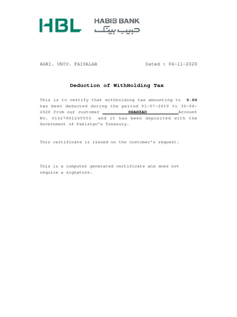 WHT Certificate 04-11-2020T16 26 40 PDF | PDF