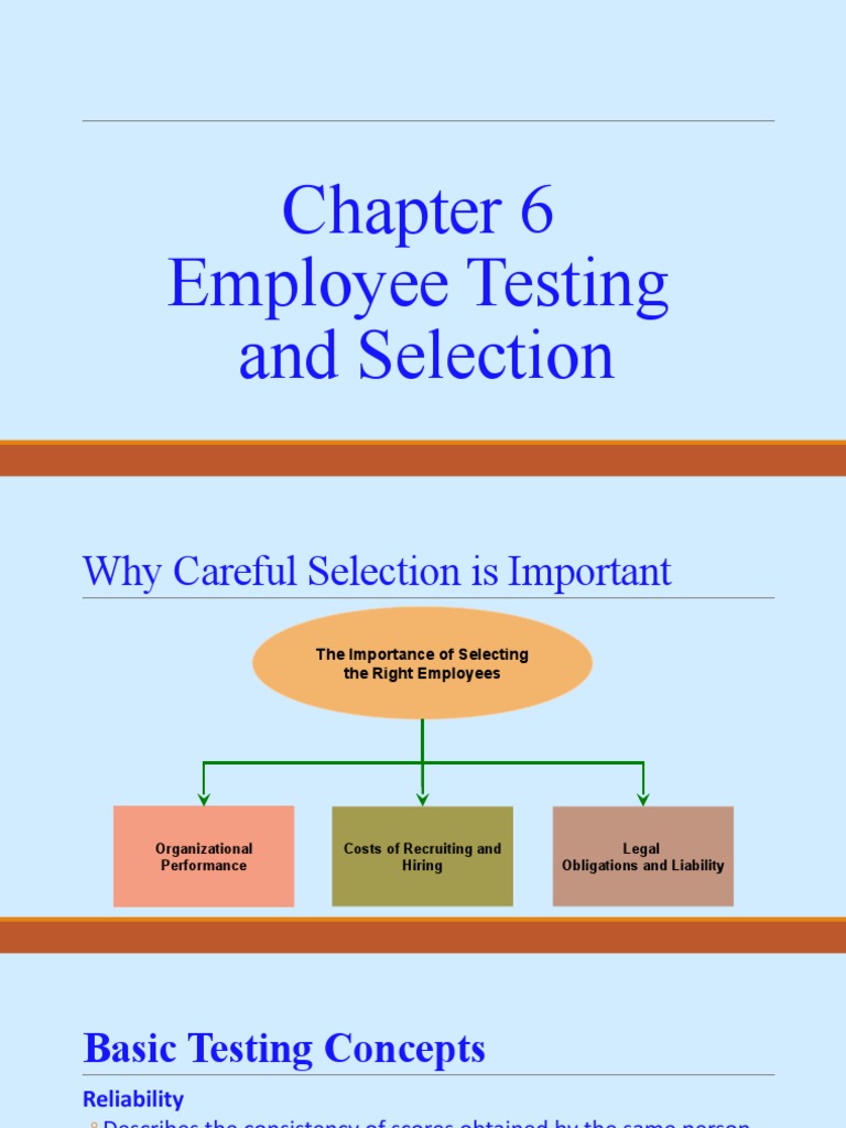 4.Ch 6-Employee Testing and Selection | PDF | Background Check ...