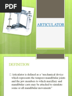 Programming of Articulators | PDF | Dentistry Branches | Dentistry