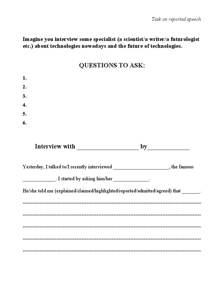 Interview Report | PDF