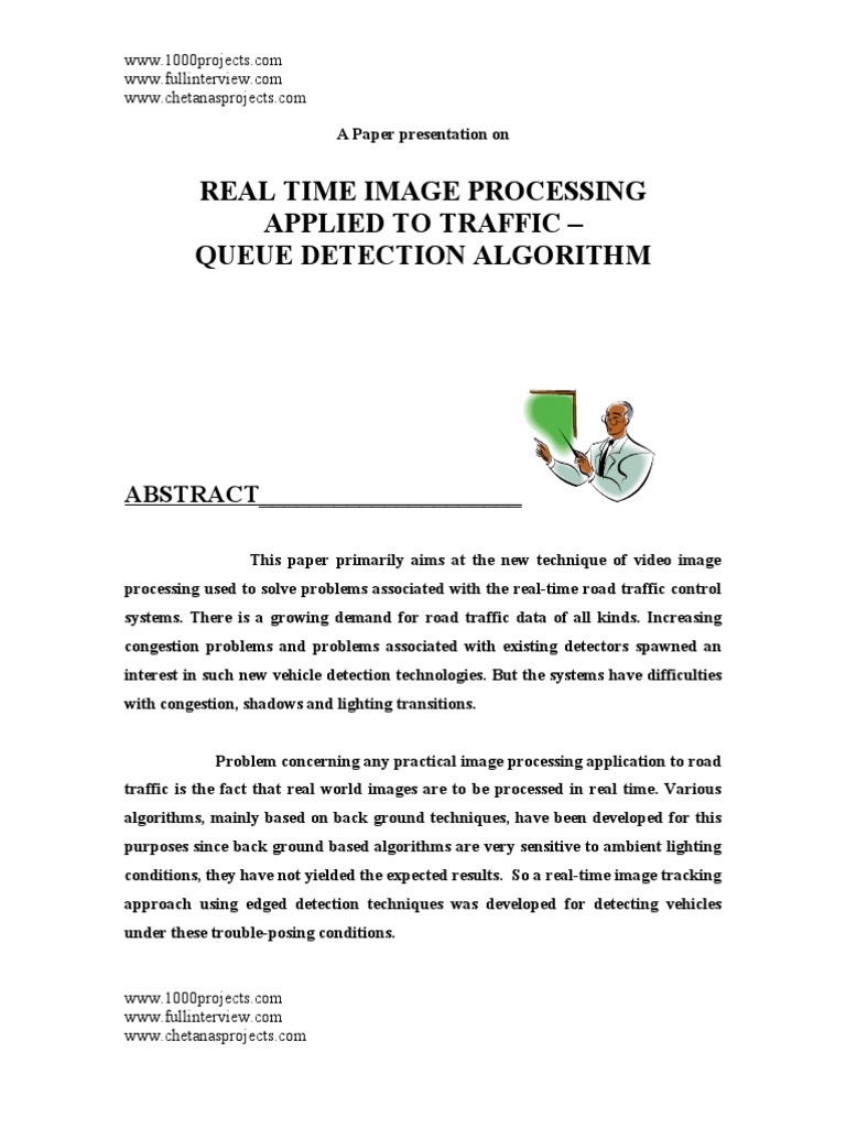 Real-Time Traffic Queue Detection Algorithm | PDF | Real Time Computing | Traffic