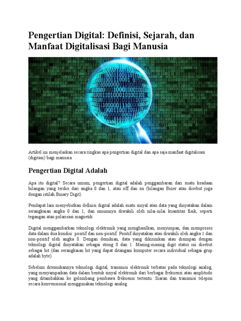 Pengertian Digital | PDF