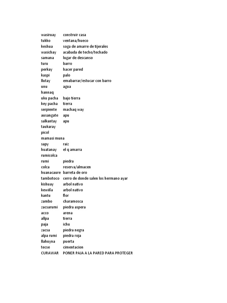 Nombres Quechua | PDF
