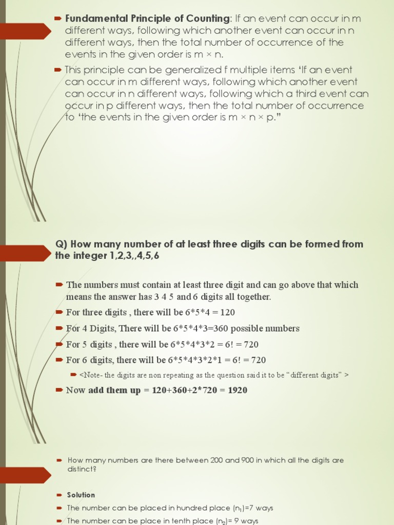 Permutation and Combination | PDF | Numbers | Combinatorics Permutation and Combination | PDF | Numbers | Combinatorics