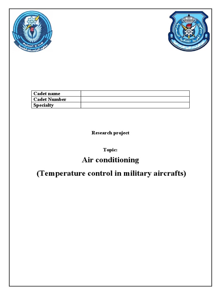Air Conditioning (Temperature Control in Military Aircrafts) | PDF ...