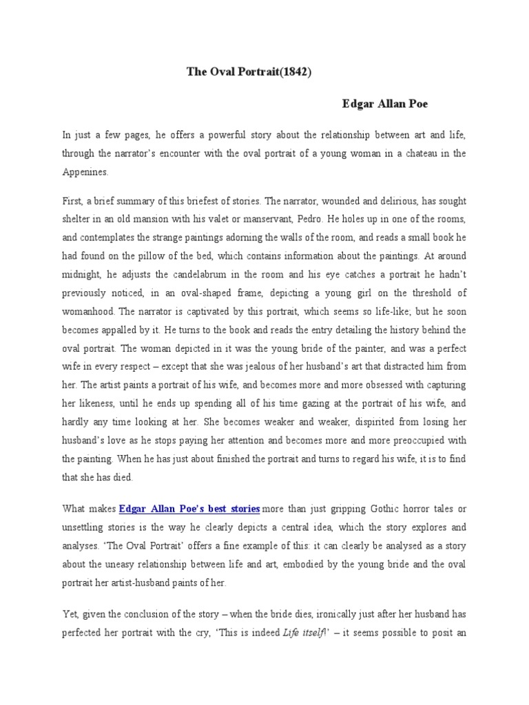 Poe-The Oval Portrait | PDF | Paintings