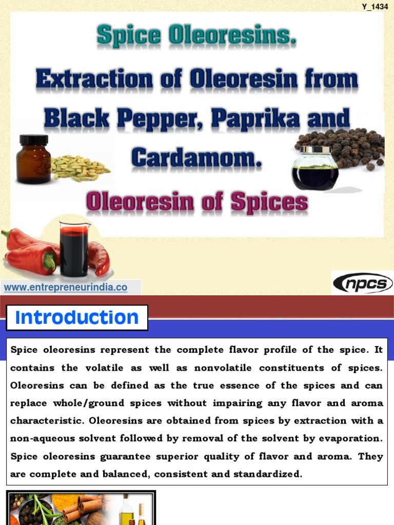 Spice Oleoresins PDF | PDF | Capsicum | Expense